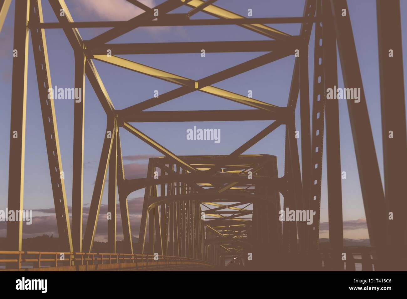 A yellow bridge Stock Photo - Alamy