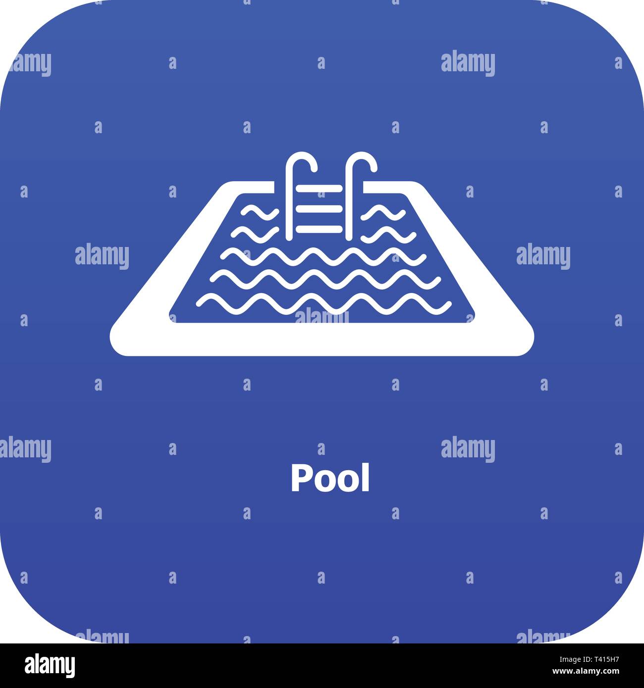 Pool icon blue vector Stock Vector Image & Art - Alamy