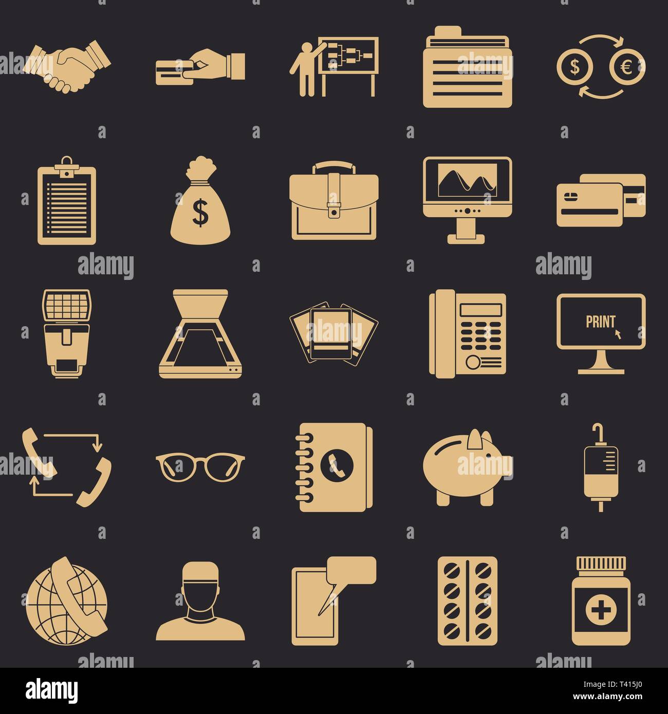 Division icons set, simple style Stock Vector Image & Art - Alamy