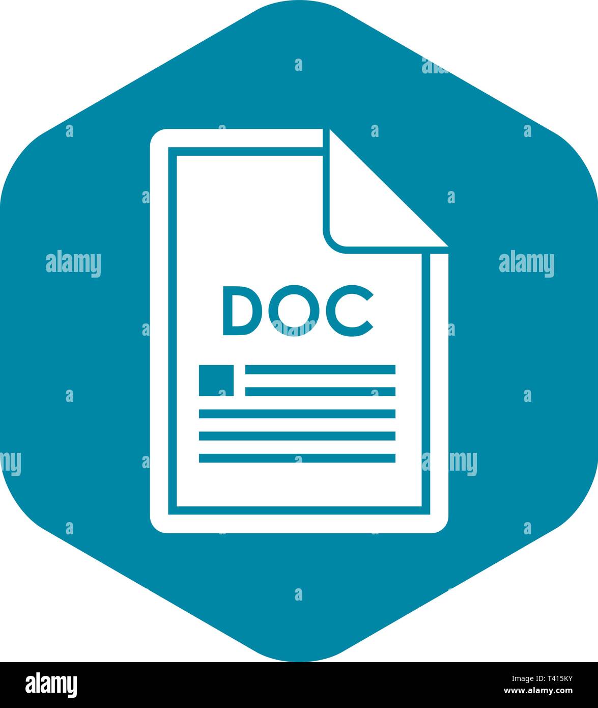 File DOC icon, simple style Stock Vector Image & Art - Alamy