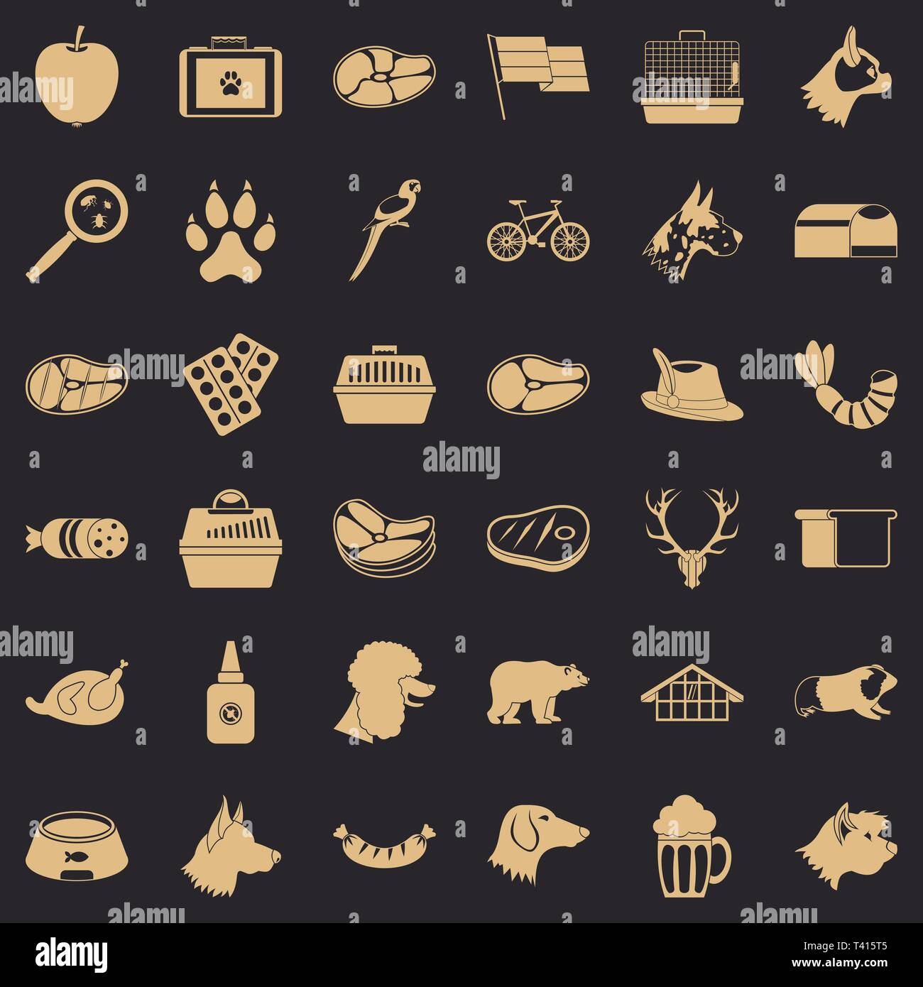 Black dog eating apple hi-res stock photography and images - Alamy