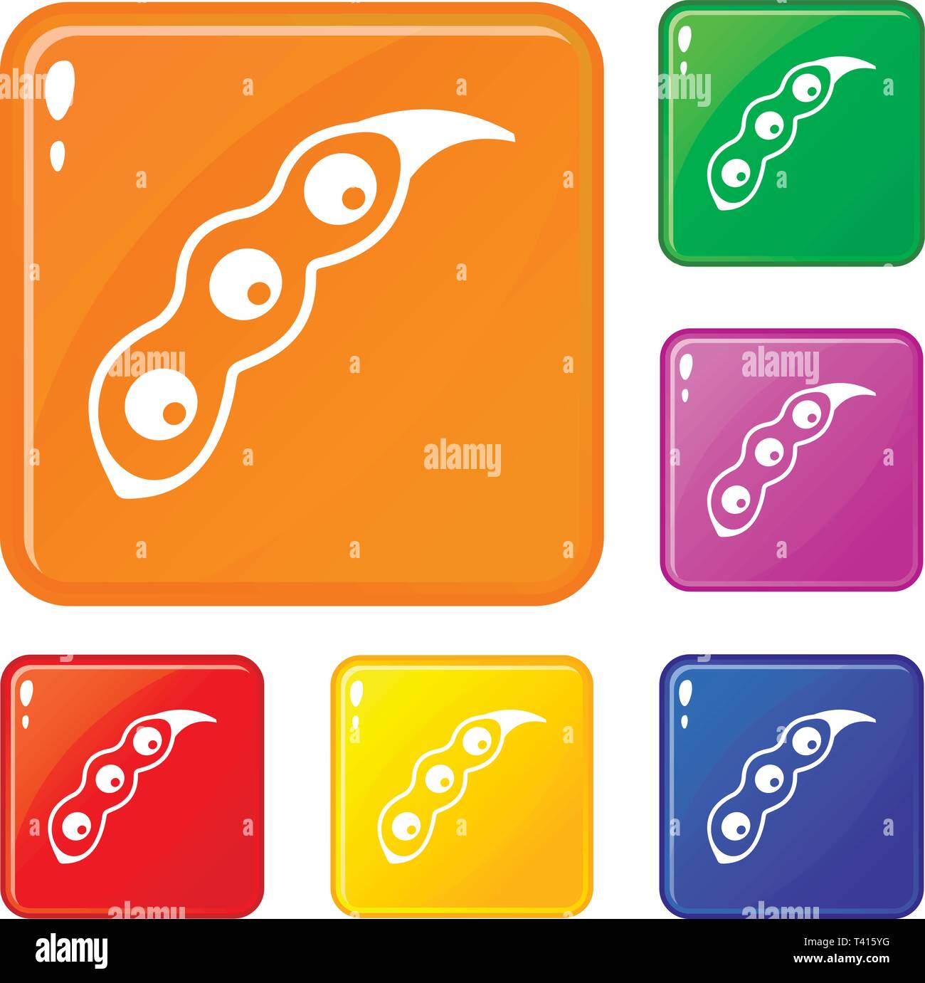 Ripe soybean icons set vector color Stock Vector Image & Art - Alamy