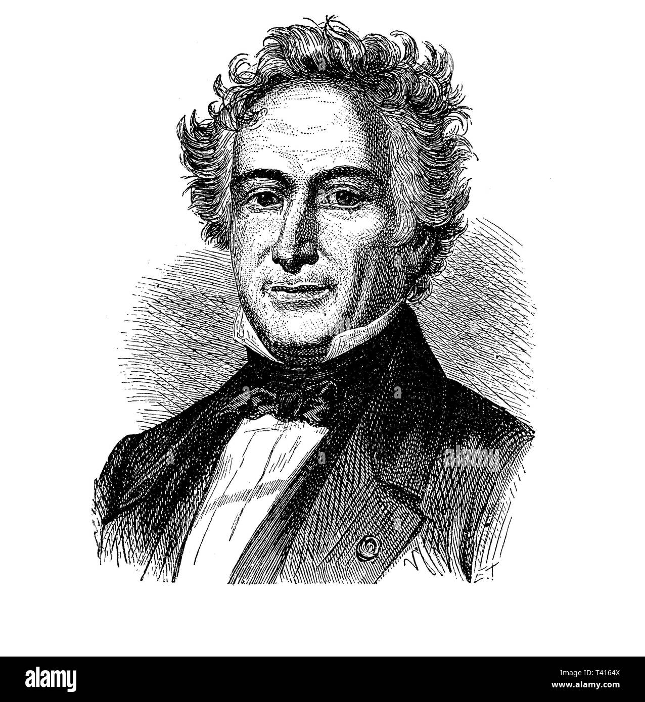 Engraving portrait of Michel Eugene Chevreul (1786 - 1889) French ...