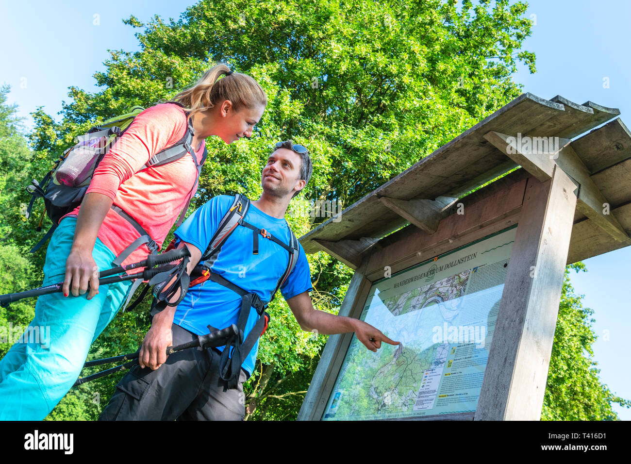 Adventure hike in the nature park Stock Photo - Alamy