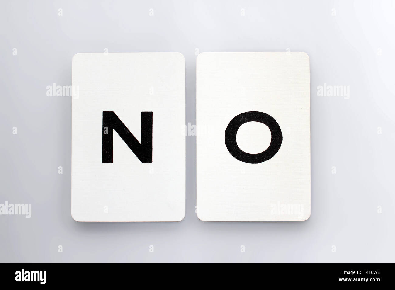 No word printed on playing deck cards, concept, isolated on a white ...