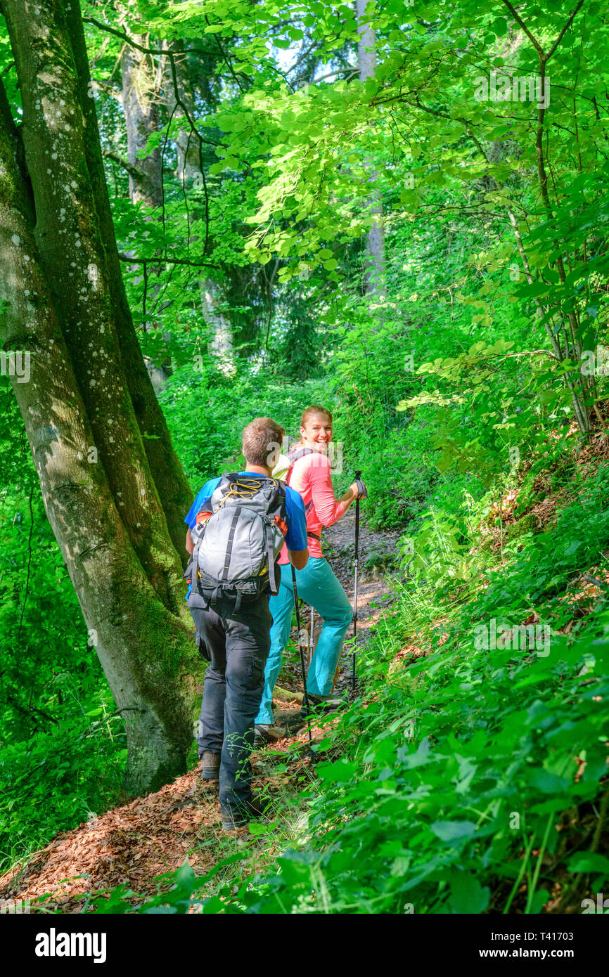 Adventure hike in the nature park Stock Photo - Alamy