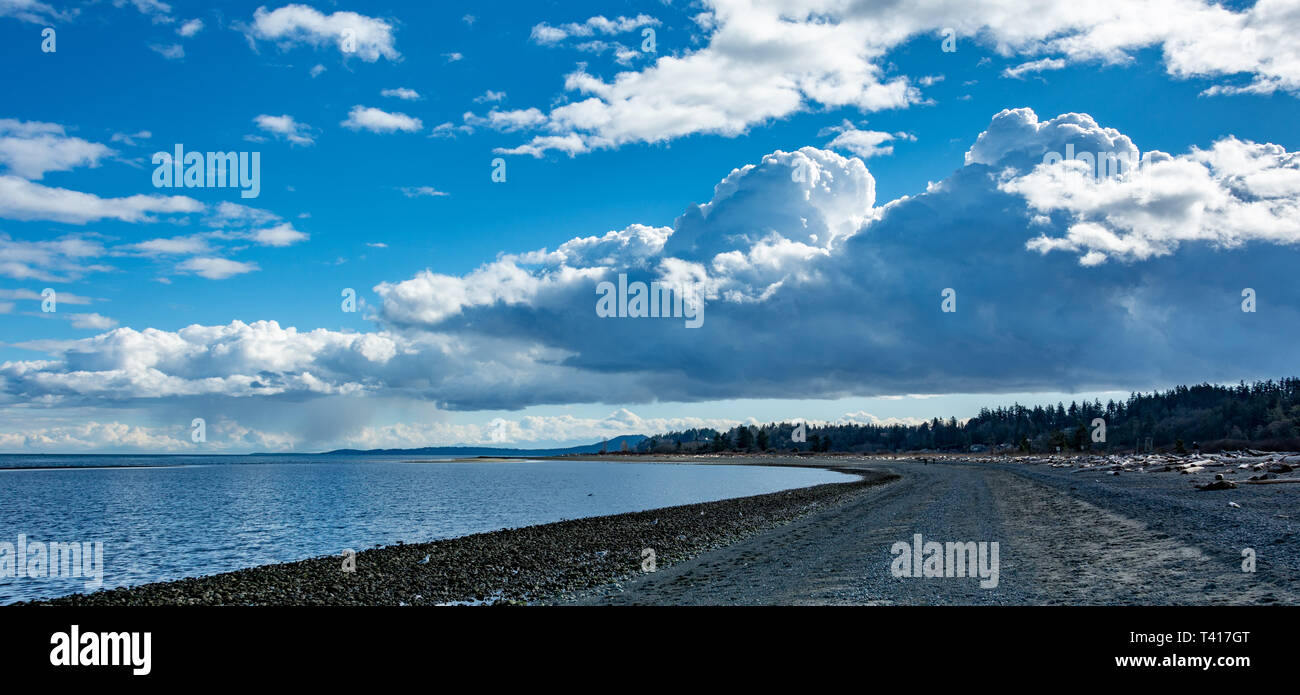 Rural beach landscape, Vancouver Island, British Columbia, Canada Stock ...