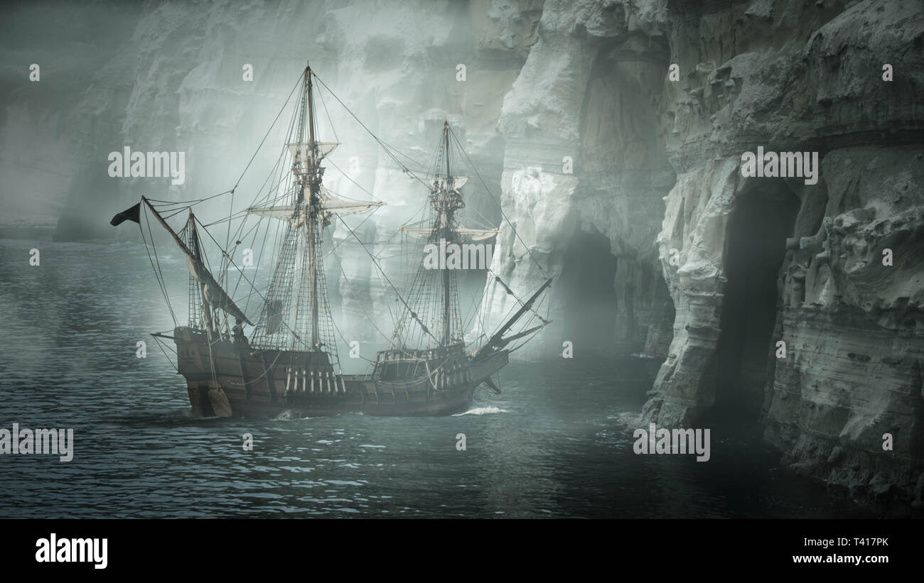 Side view of galleon ship hi-res stock photography and images - Alamy