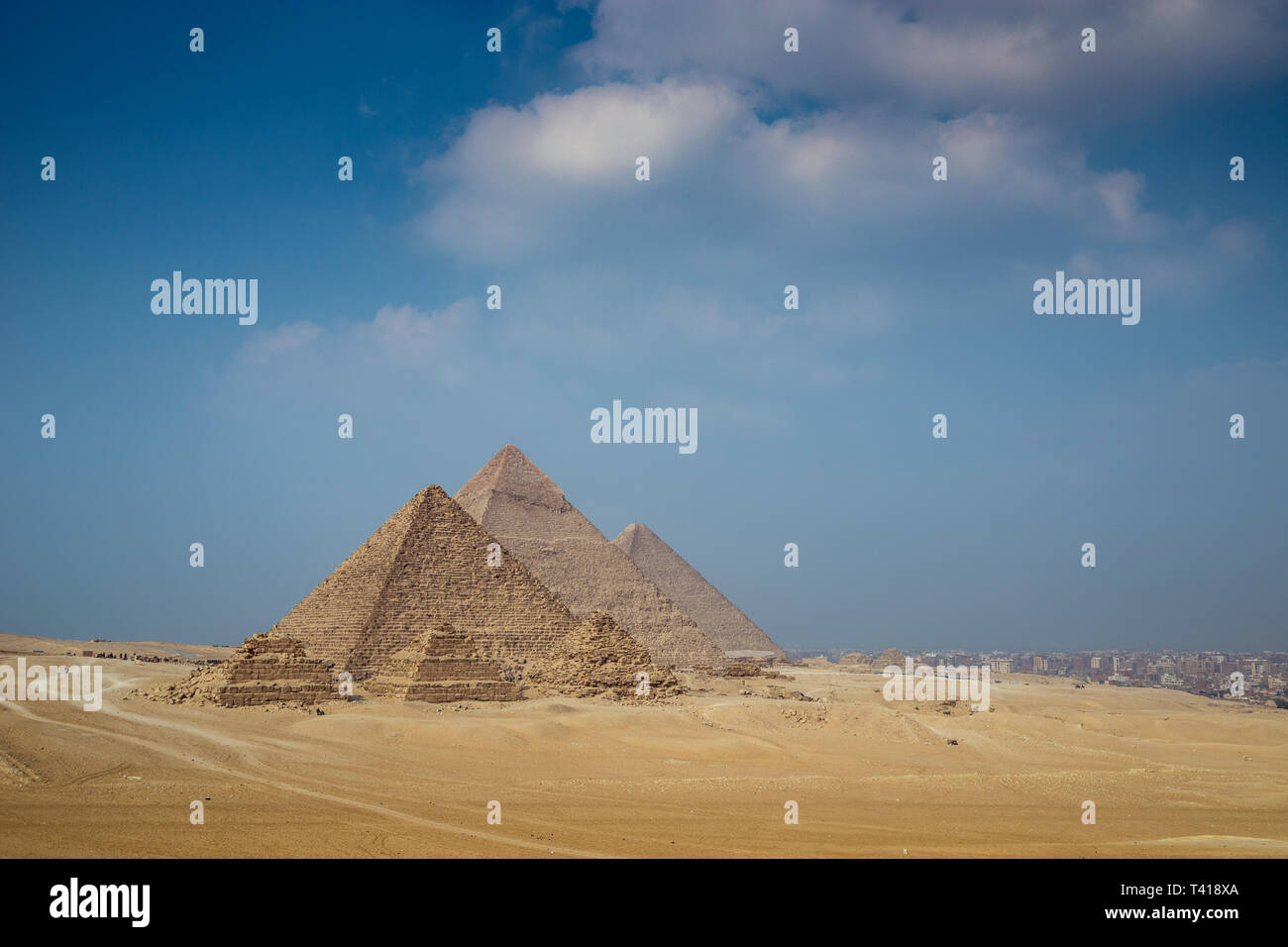 Giza pyramid complex near Cairo, Egypt Stock Photo - Alamy