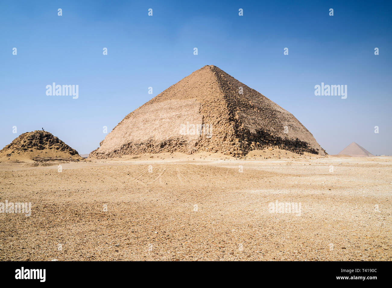 Red pyramid and Bent Pyramid at Dahshur Necropolis near Cairo, Egypt ...