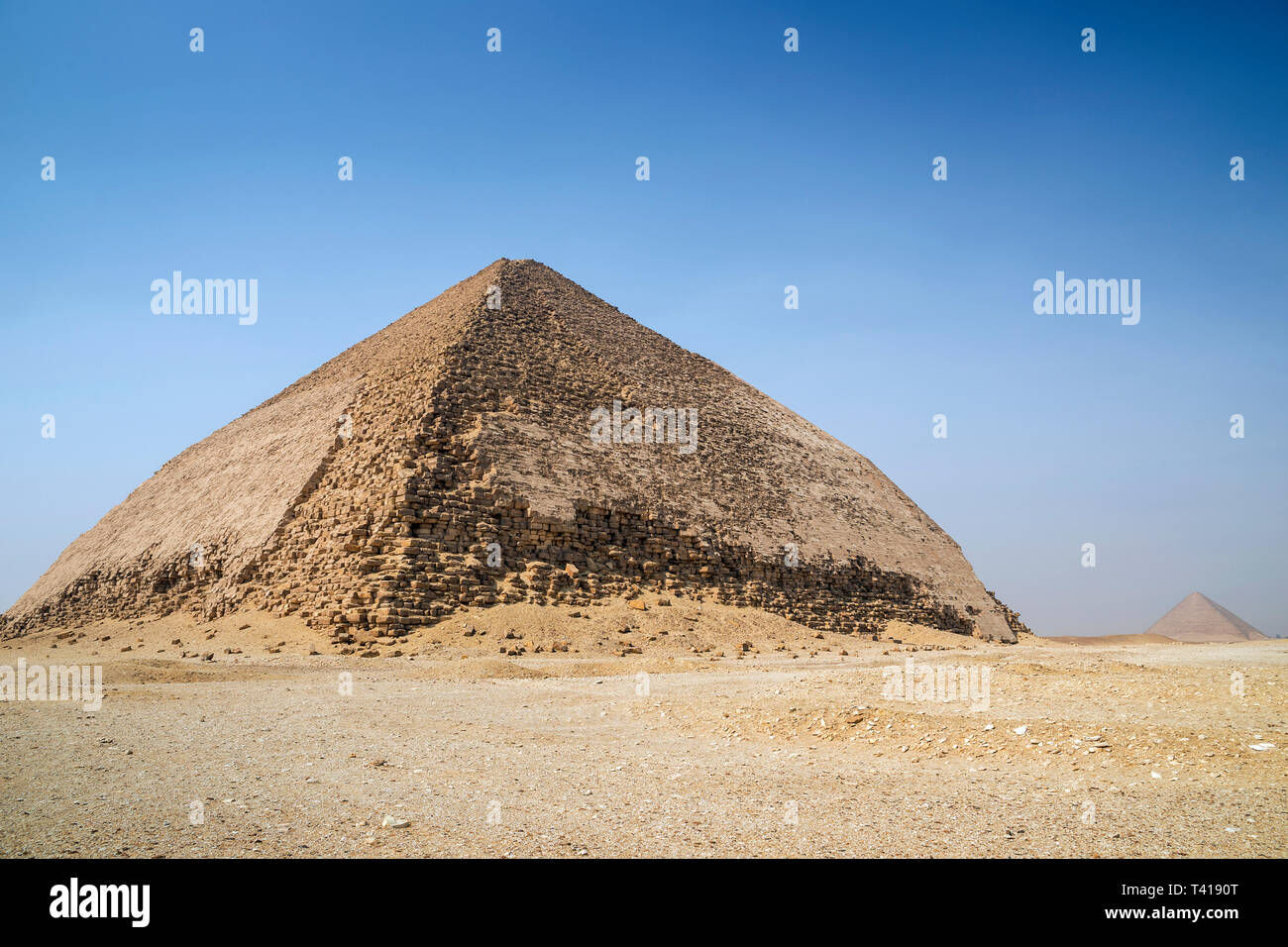 Red pyramid and Bent Pyramid at Dahshur Necropolis near Cairo, Egypt ...
