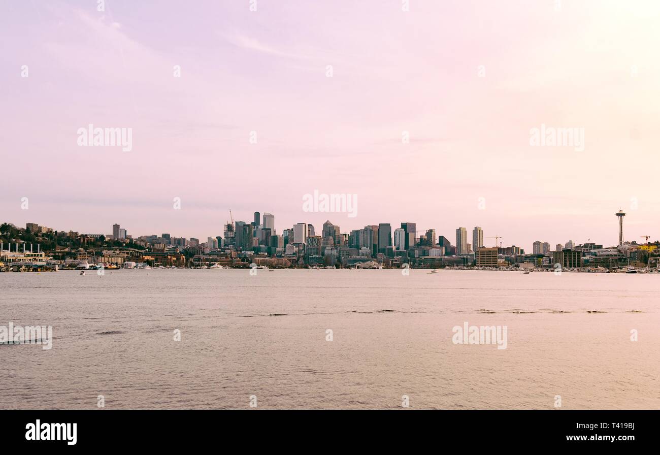 Early Evening in Seattle Stock Photo - Alamy