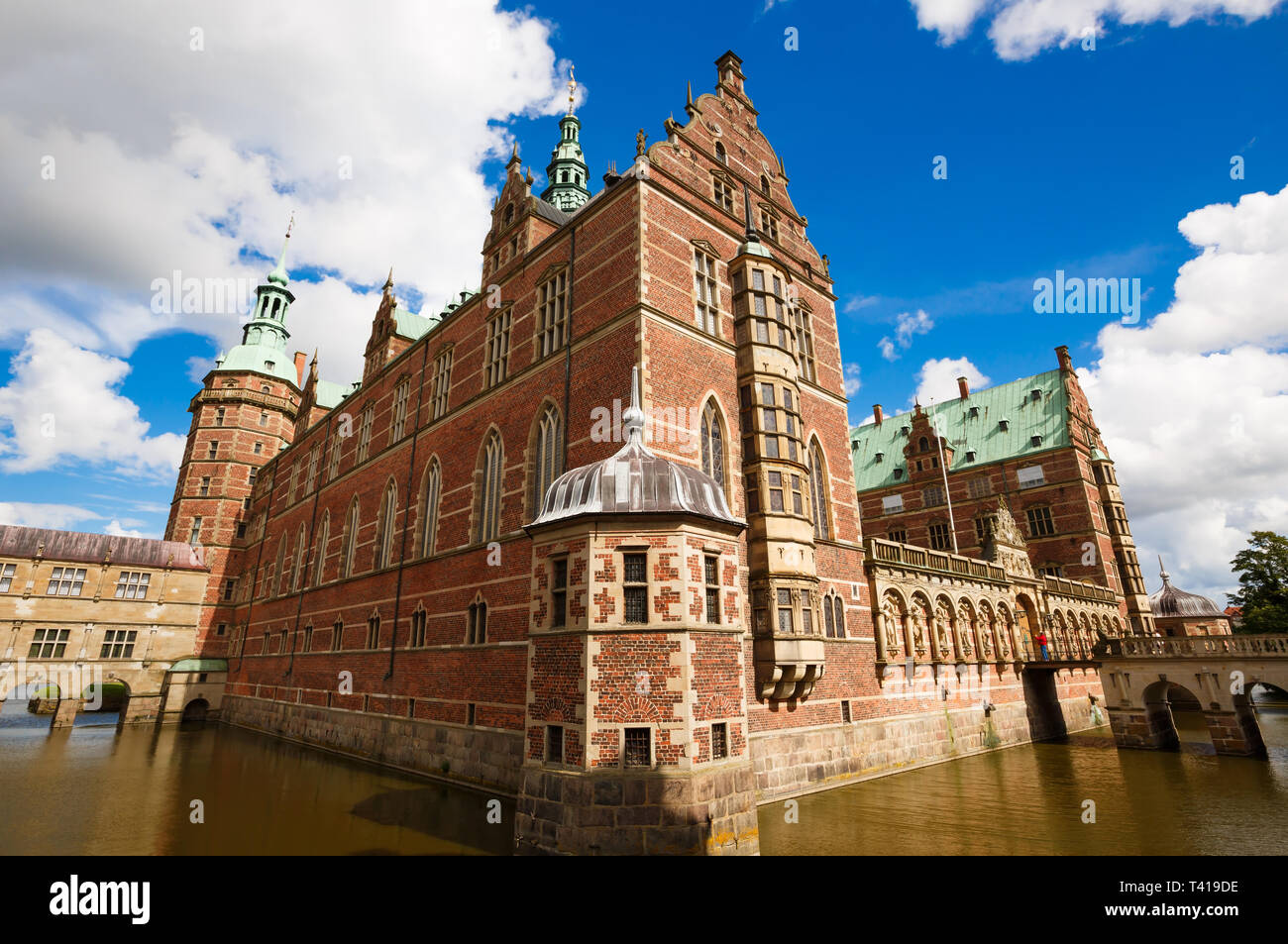 External view of Renaissance Frederiksborg Castle (Frederiksborg Slot ...