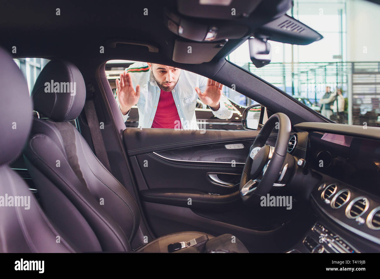 man forgot the key inside of his car.Transportation, crime and ...