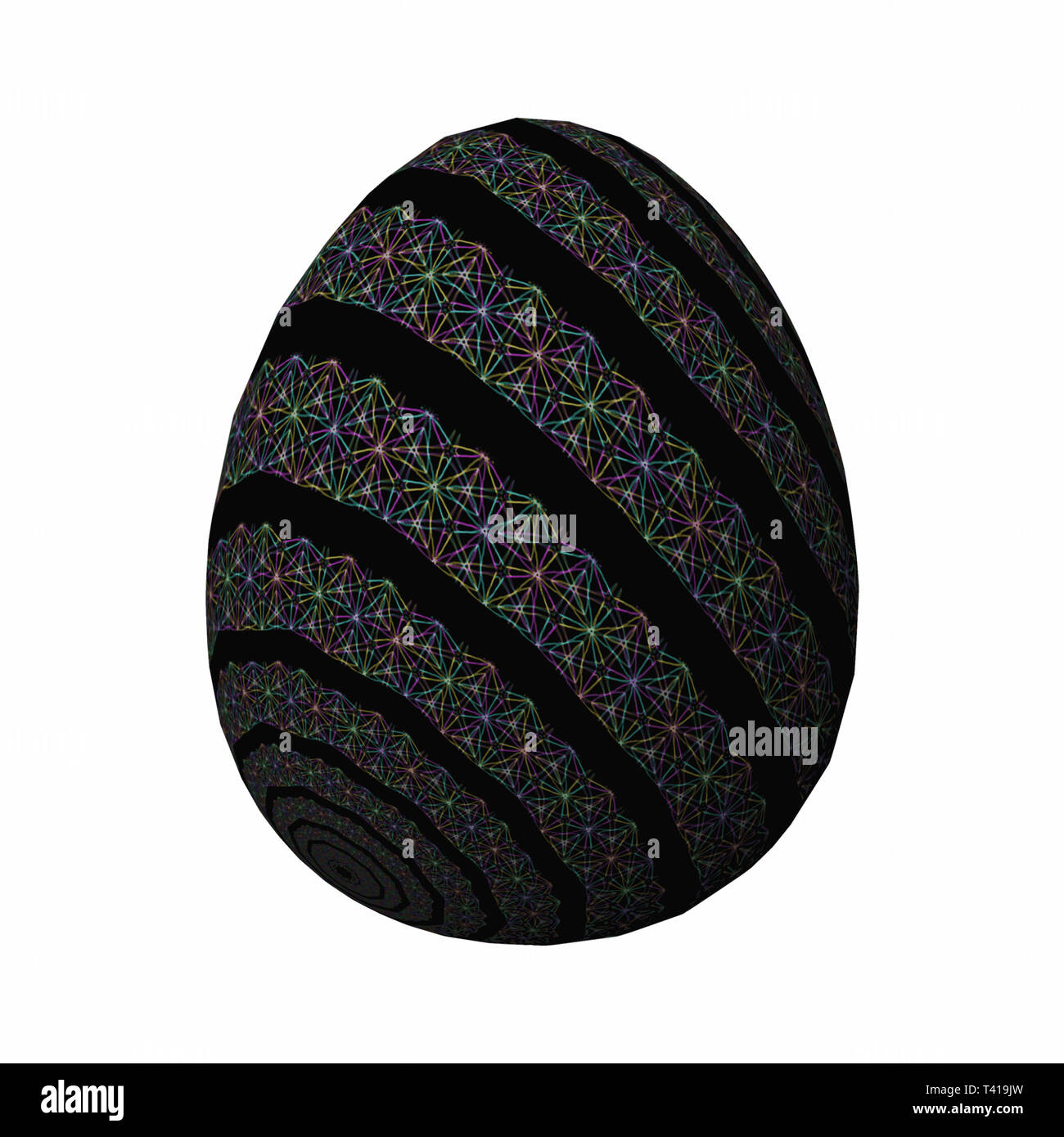 Artfully designed and colorful easter egg, ornate geometric and ...