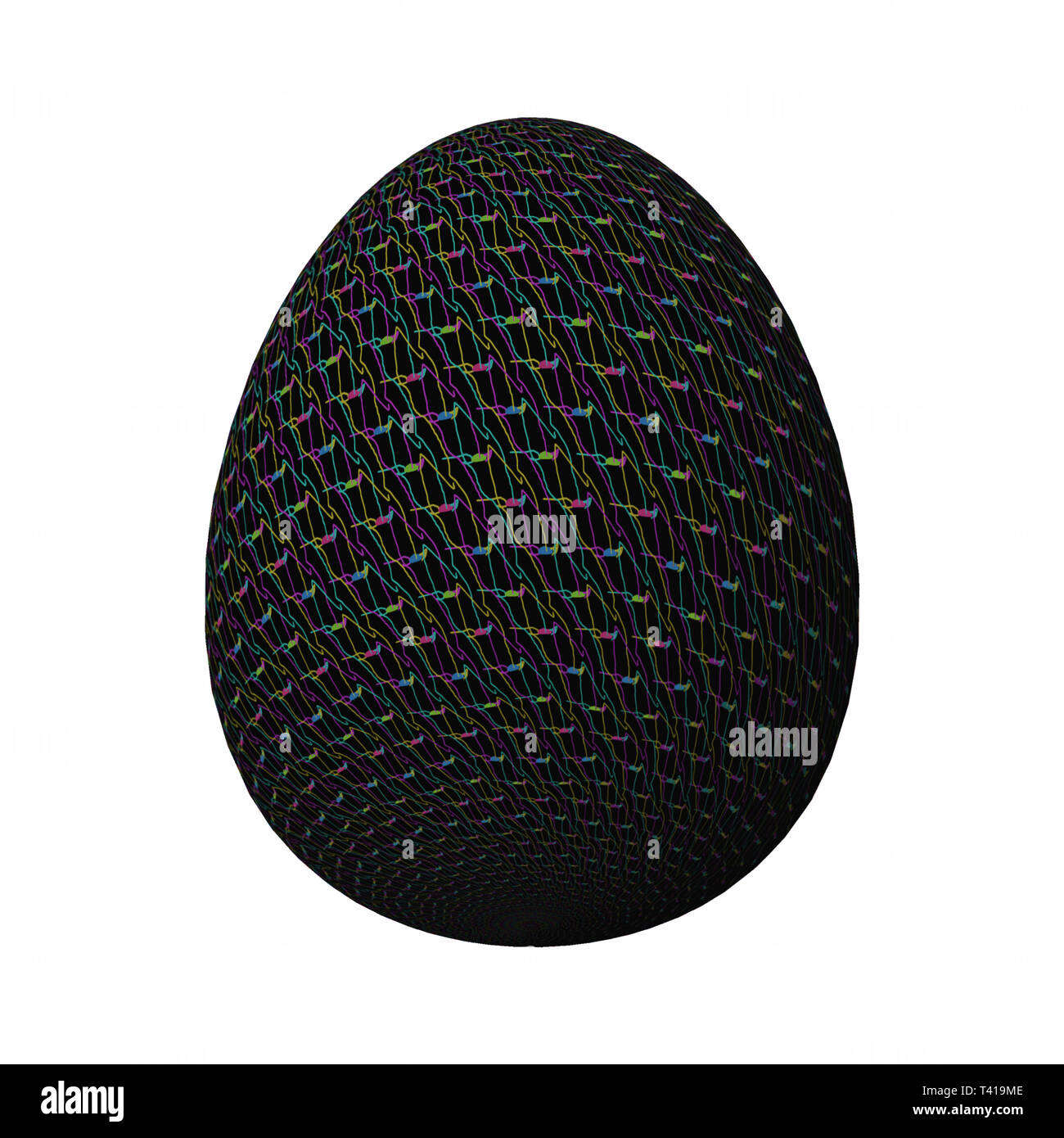 Artfully designed and colorful easter egg, ornate geometric and ...