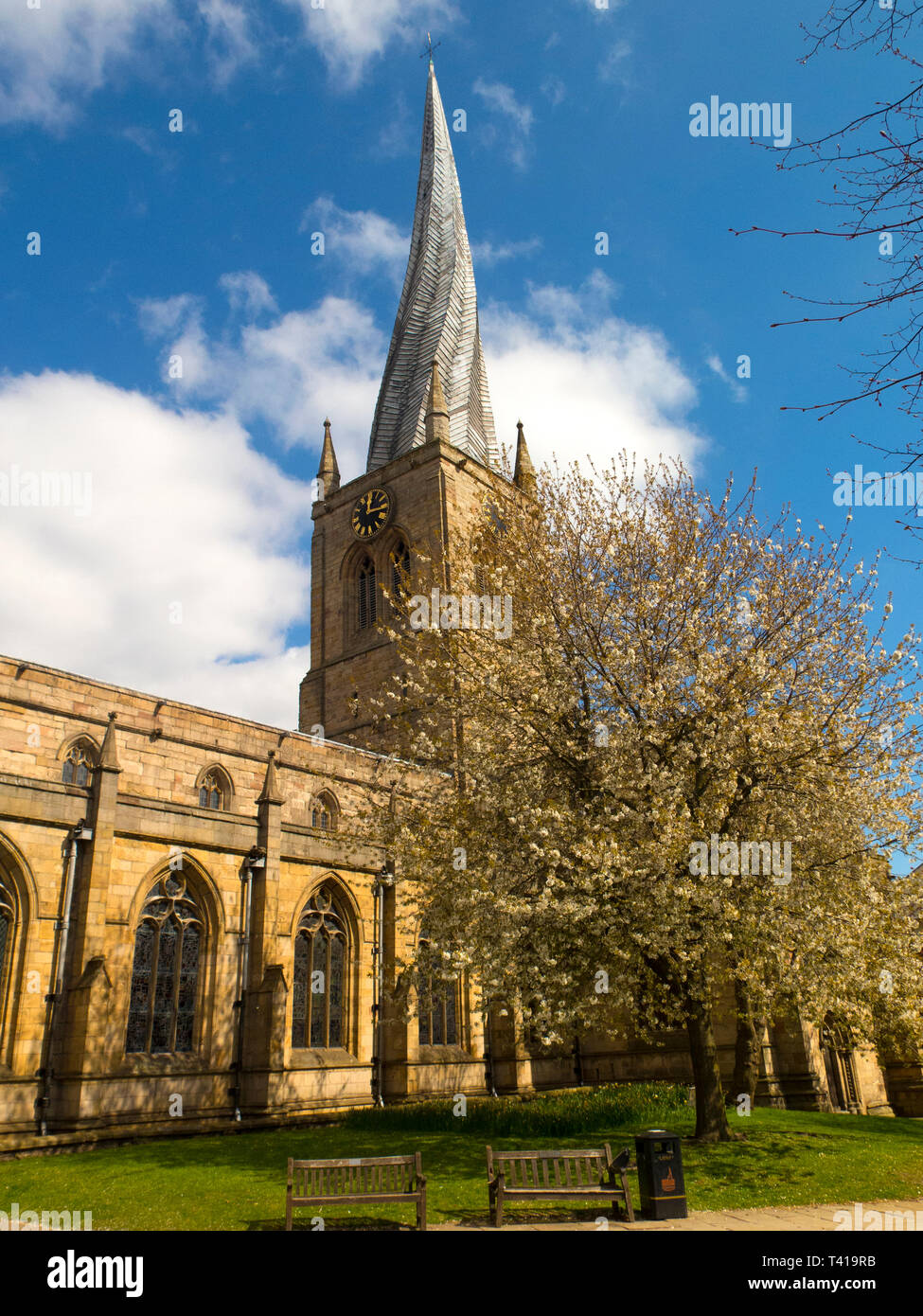 Church of St Mary and All Saints, Chesterfield UK Stock Photo - Alamy