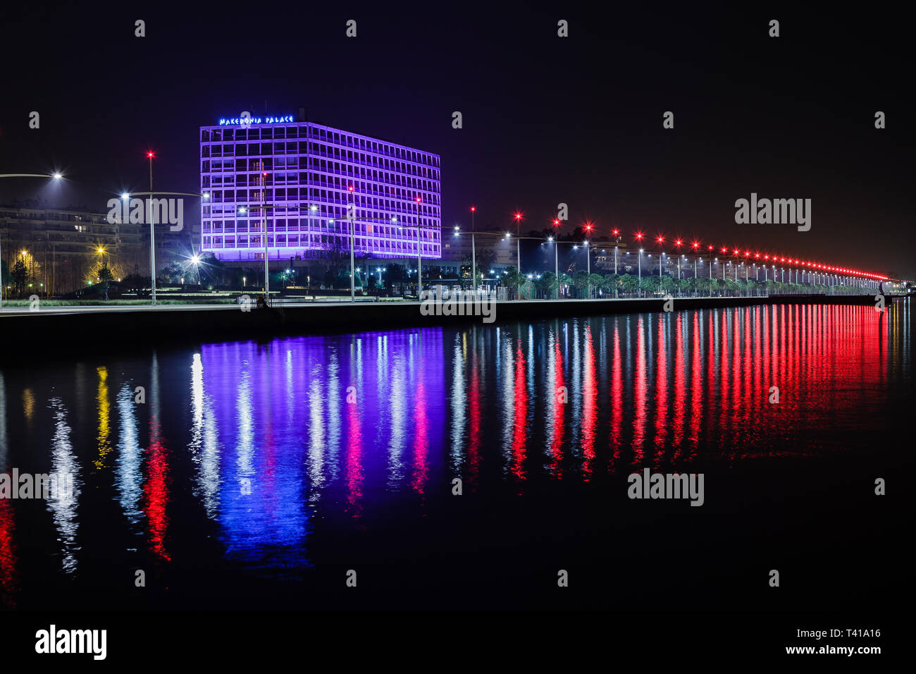Night walk at the seafront and some spectacular reflections of a ...