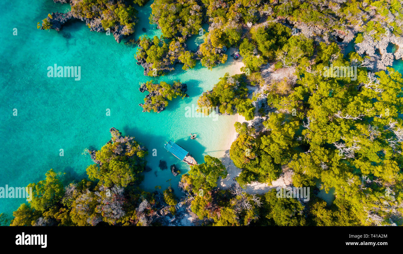 aerial view of the pamunda island, Zanzibar Stock Photo - Alamy