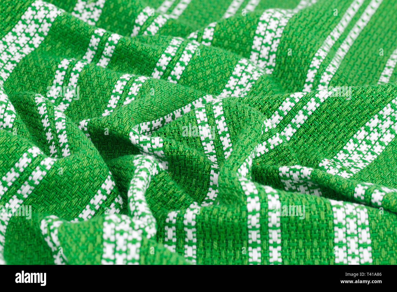 Striped tablecloth texture as a background, closeup picture Stock Photo ...