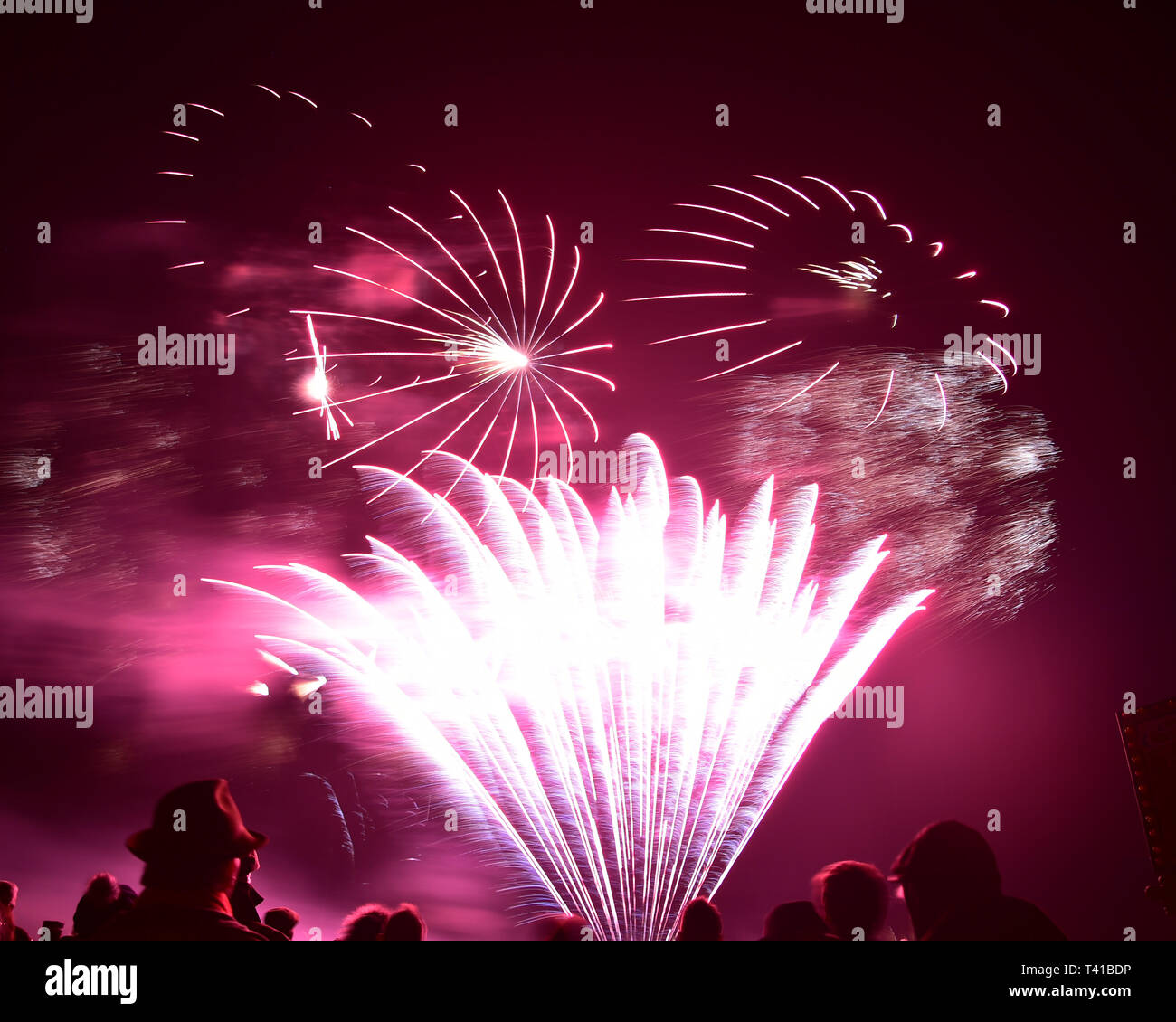 Firework display, 77th Members Meeting, Goodwood, West Sussex, England ...