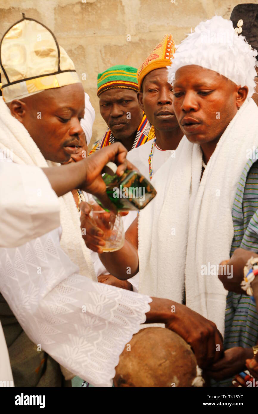 Ouidah, Benin, Voodoo festival in the center of Ouidah on 10 january ...