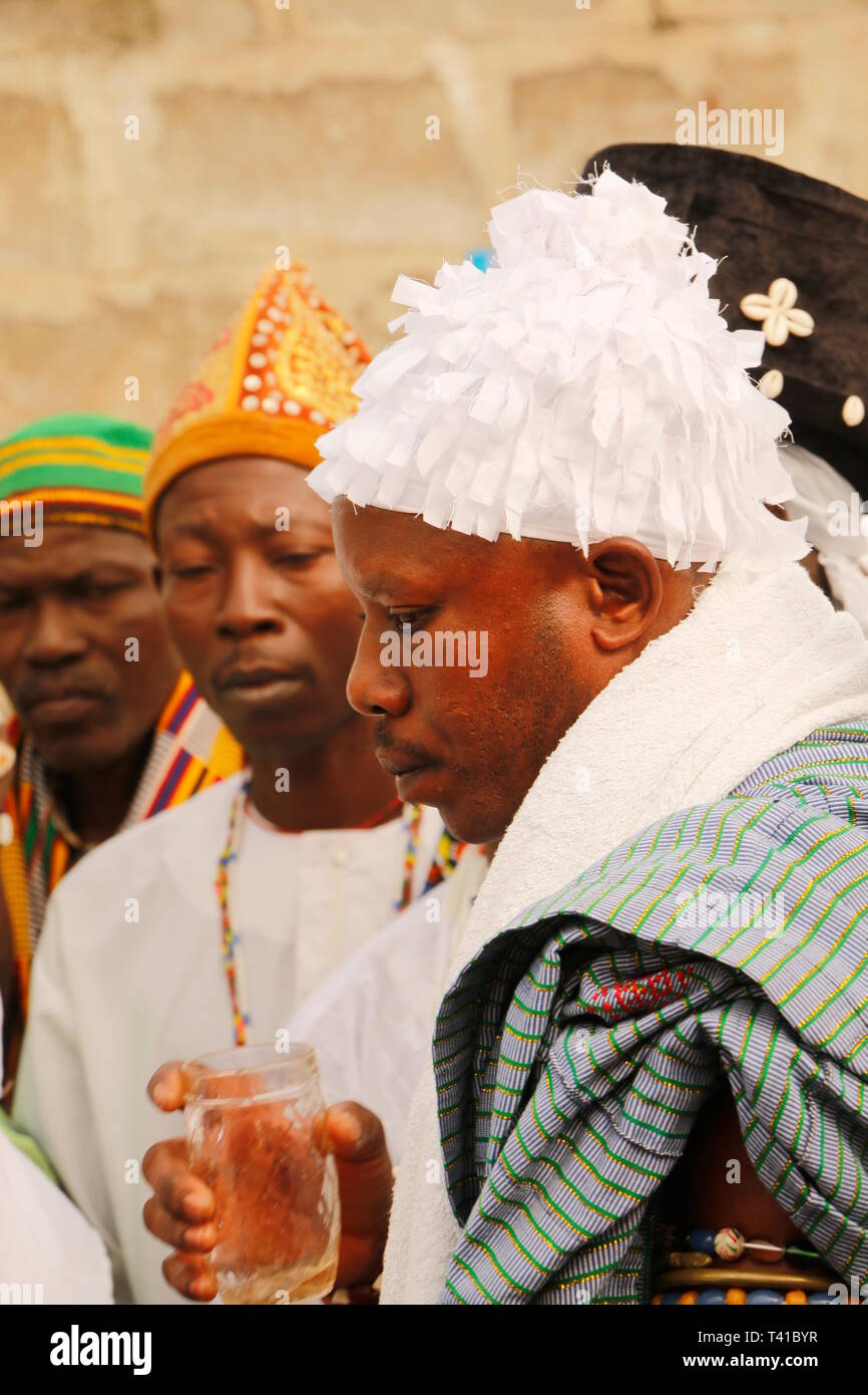 Ouidah, Benin, Voodoo festival in the center of Ouidah on 10 january ...