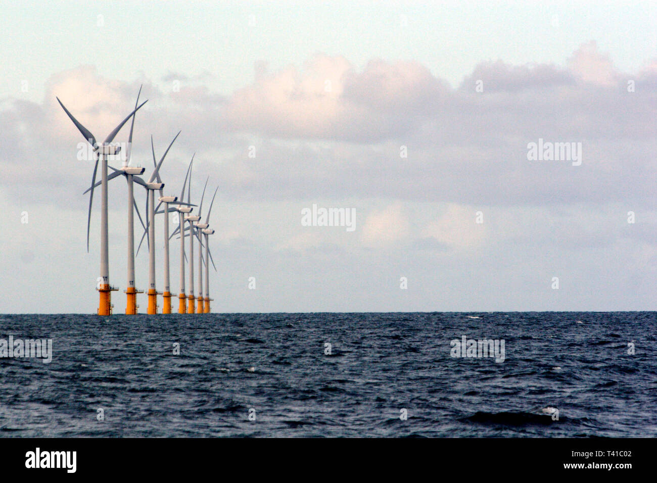 Barrow Offshore Wind (BOW) energy. Irish Sea 23/10/2006 Stock Photo - Alamy