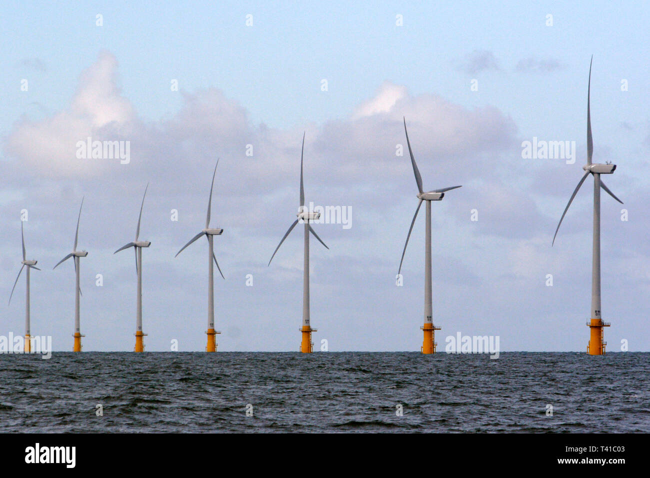 Barrow Offshore Wind (BOW) energy. Irish Sea 23/10/2006 Stock Photo - Alamy