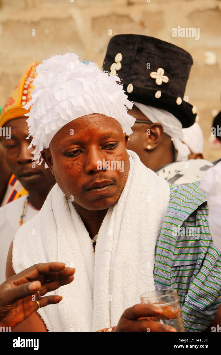 Ouidah, Benin, Voodoo festival in the center of Ouidah on 10 january ...