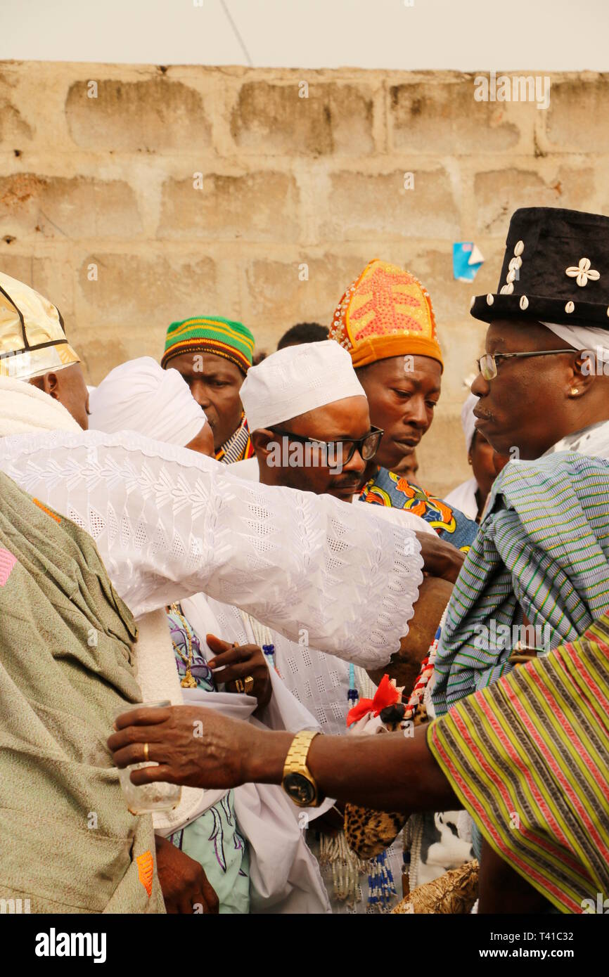 Ouidah, Benin, Voodoo festival in the center of Ouidah on 10 january ...