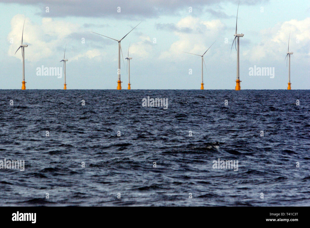 Barrow Offshore Wind (BOW) energy. Irish Sea 23/10/2006 Stock Photo - Alamy
