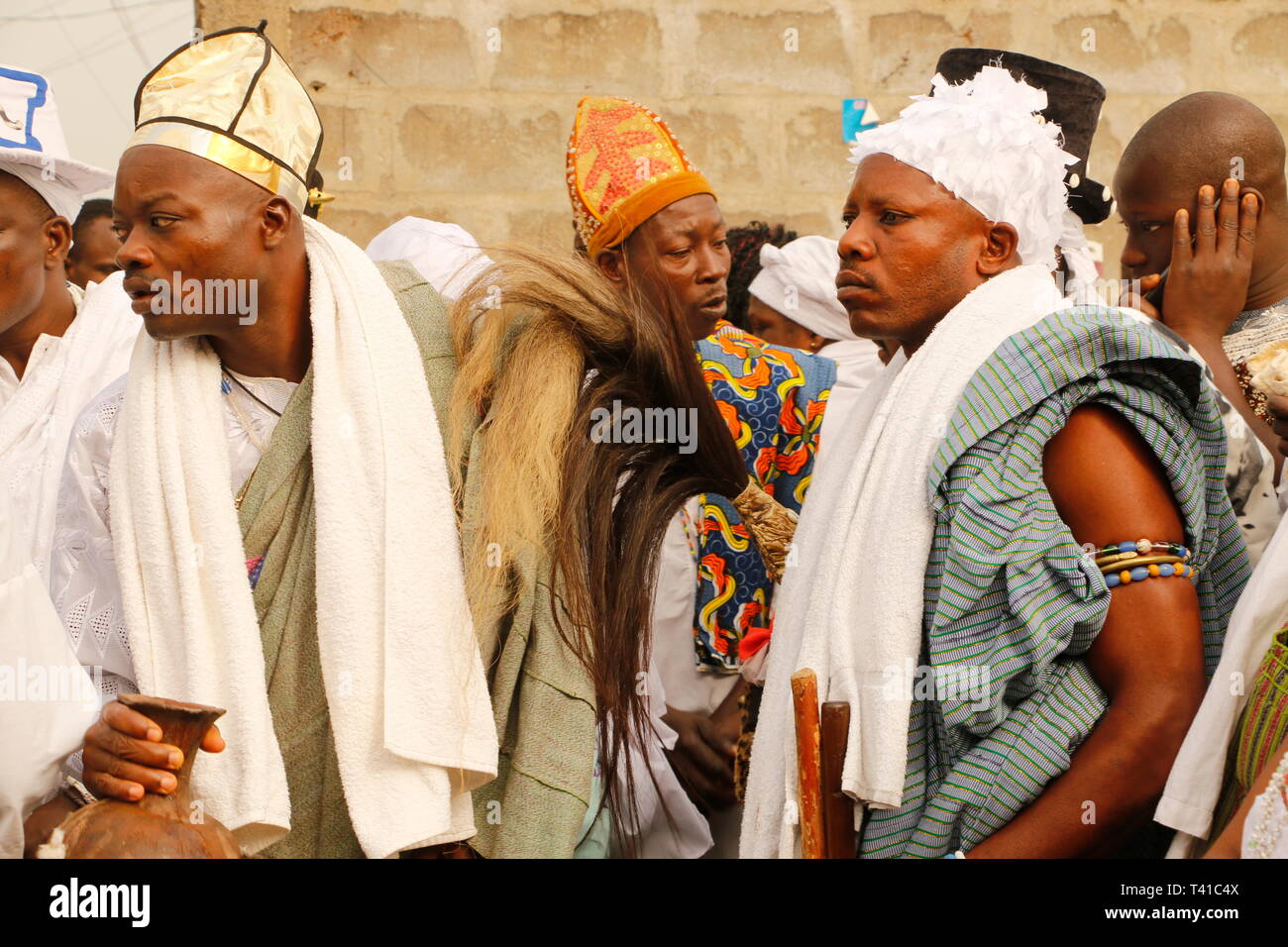 Ouidah, Benin, Voodoo festival in the center of Ouidah on 10 january ...