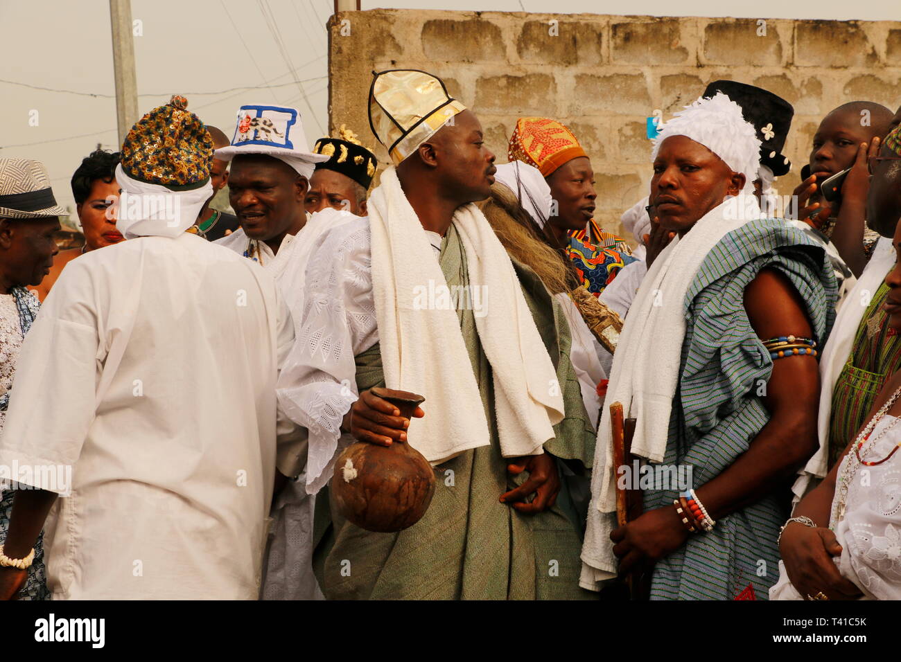 Ouidah, Benin, Voodoo festival in the center of Ouidah on 10 january ...