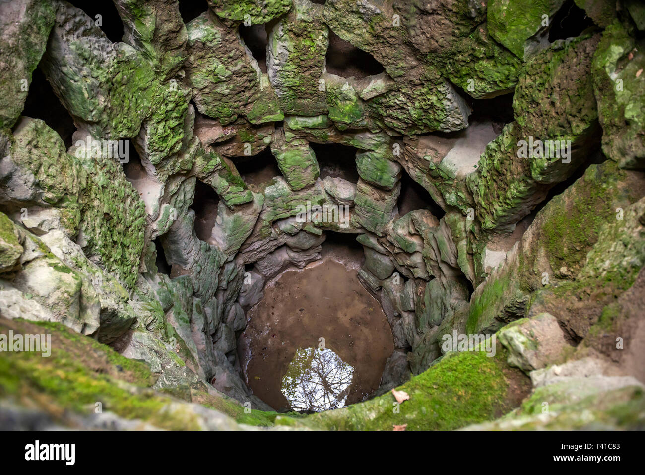 One of the 'Initiation' wells or inverted towers in the grounds of the ...
