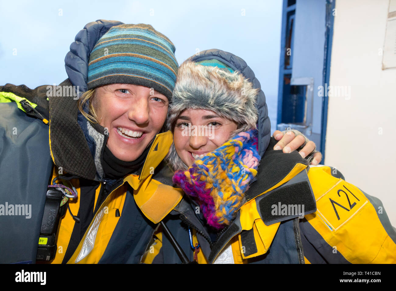 Polar guides on an Antarctic cruise ship Stock Photo - Alamy