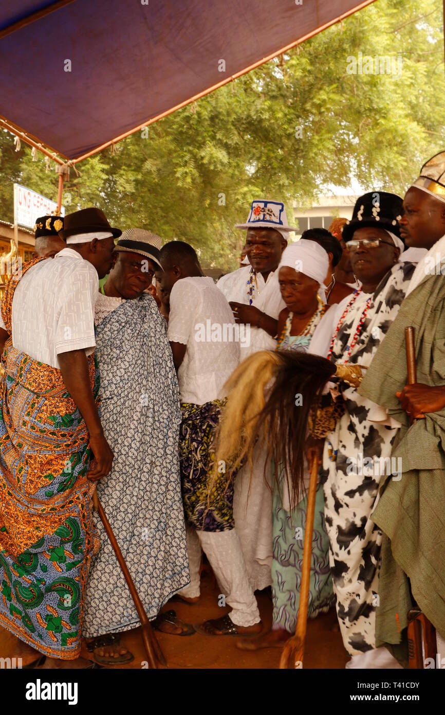 Ouidah, Benin, Voodoo festival in the center of Ouidah on 10 january ...