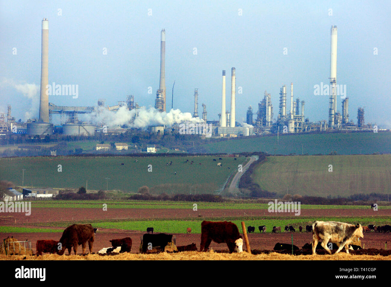 Texaco petrochemical refinery in Rhoscrowther, Milford Haven ...