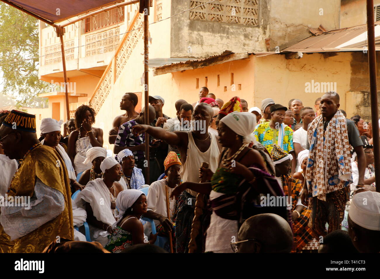 Ouidah, Benin, Voodoo festival in the center of Ouidah on 10 january ...