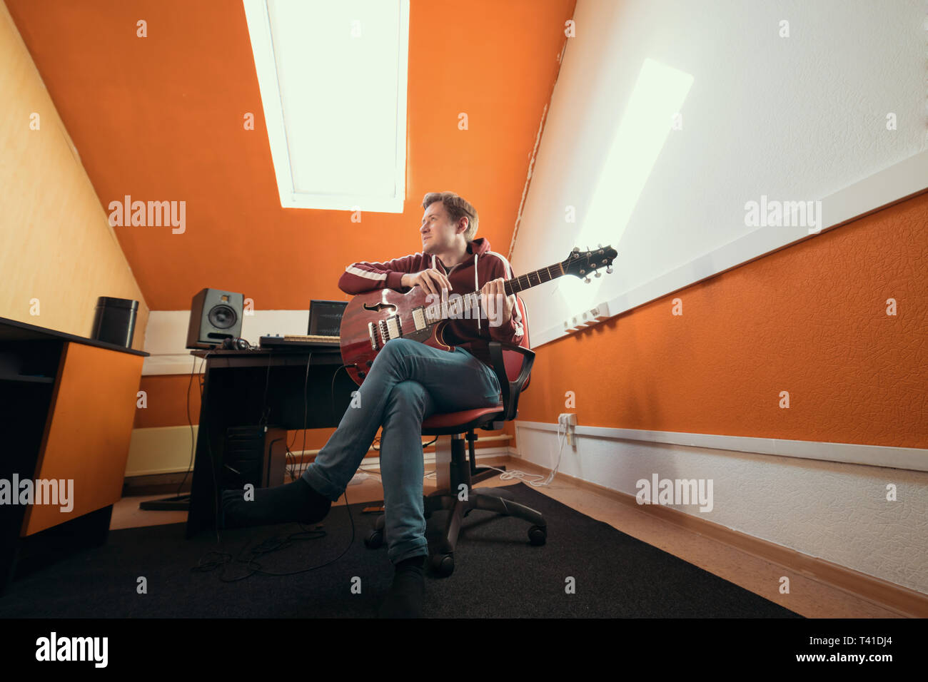 Man in equalizer instrument studio hi-res stock photography and images ...