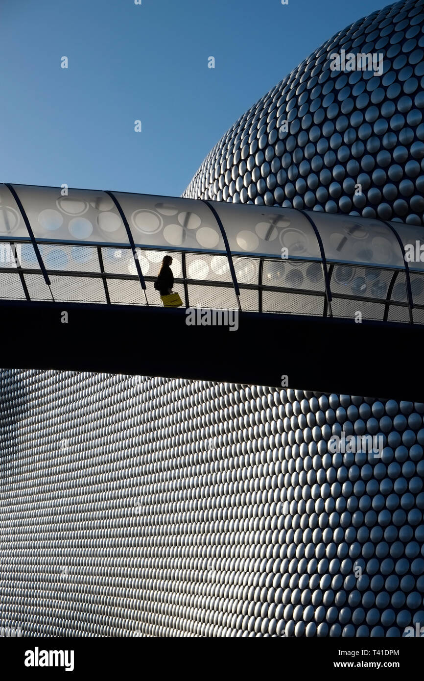 England, West Midlands, Birmingham City. Abstract shapes of the modern ...