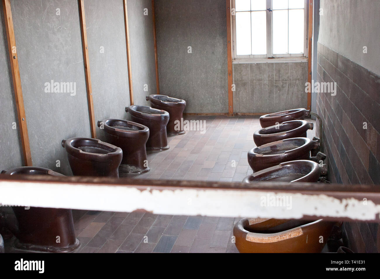 Communal toilets at Dachau Stock Photo - Alamy