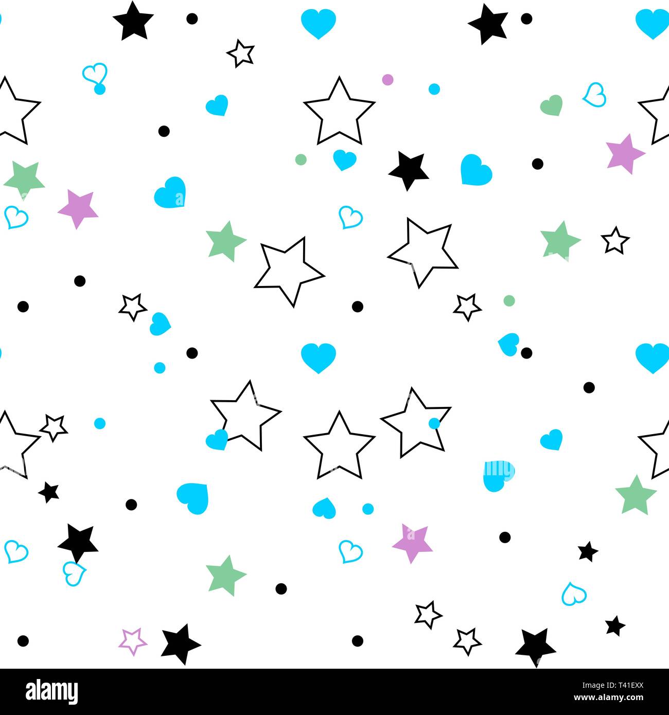 Blue Black Stars Background