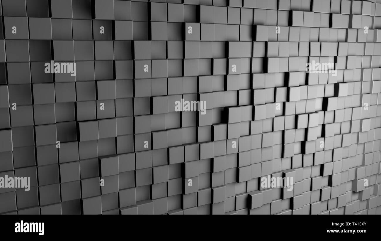 Grey 3D Cube Wall Stock Photo - Alamy