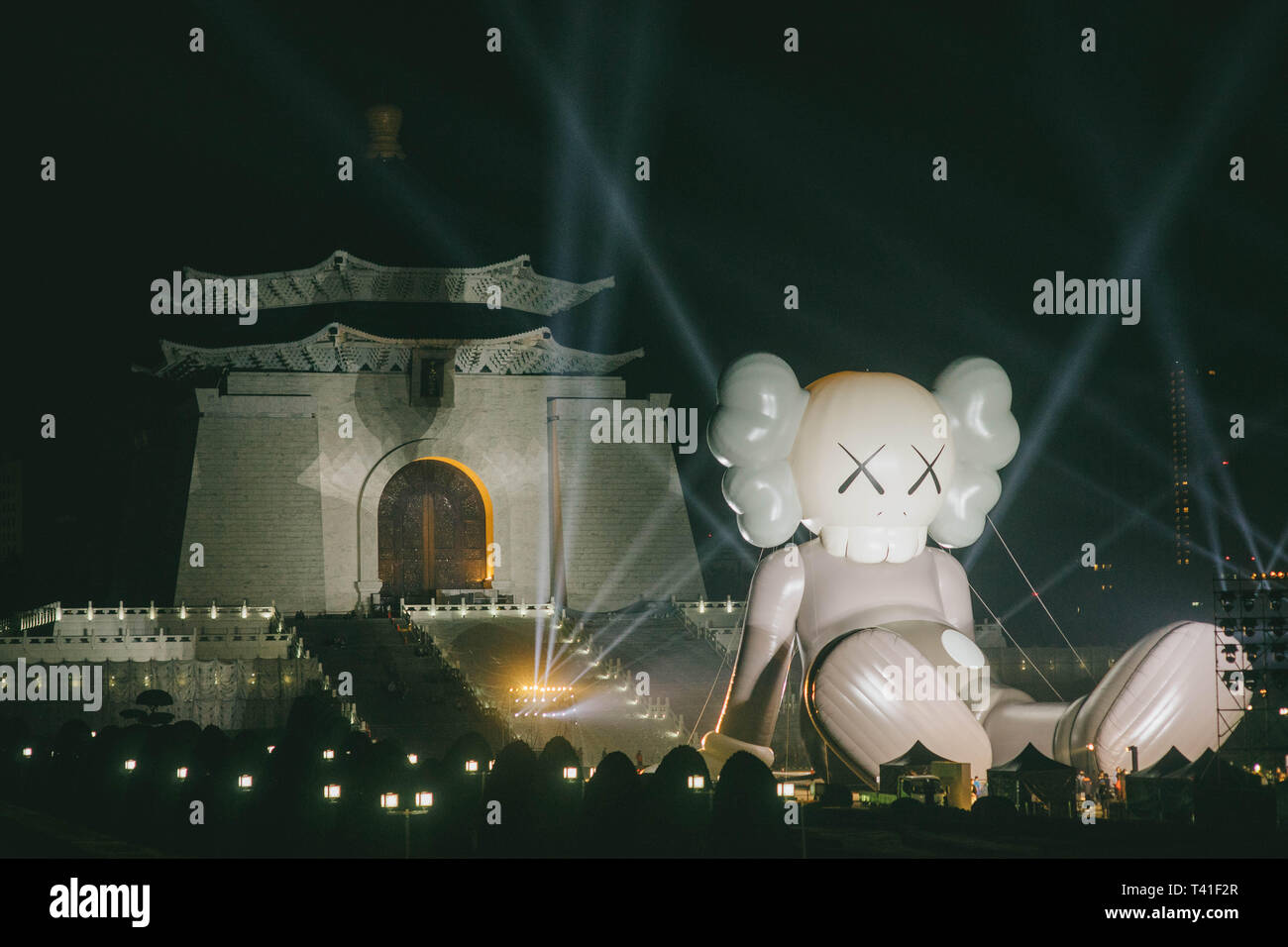 Taipei, circa January, 2019 - Kaws balloon in cks memorial square of ...
