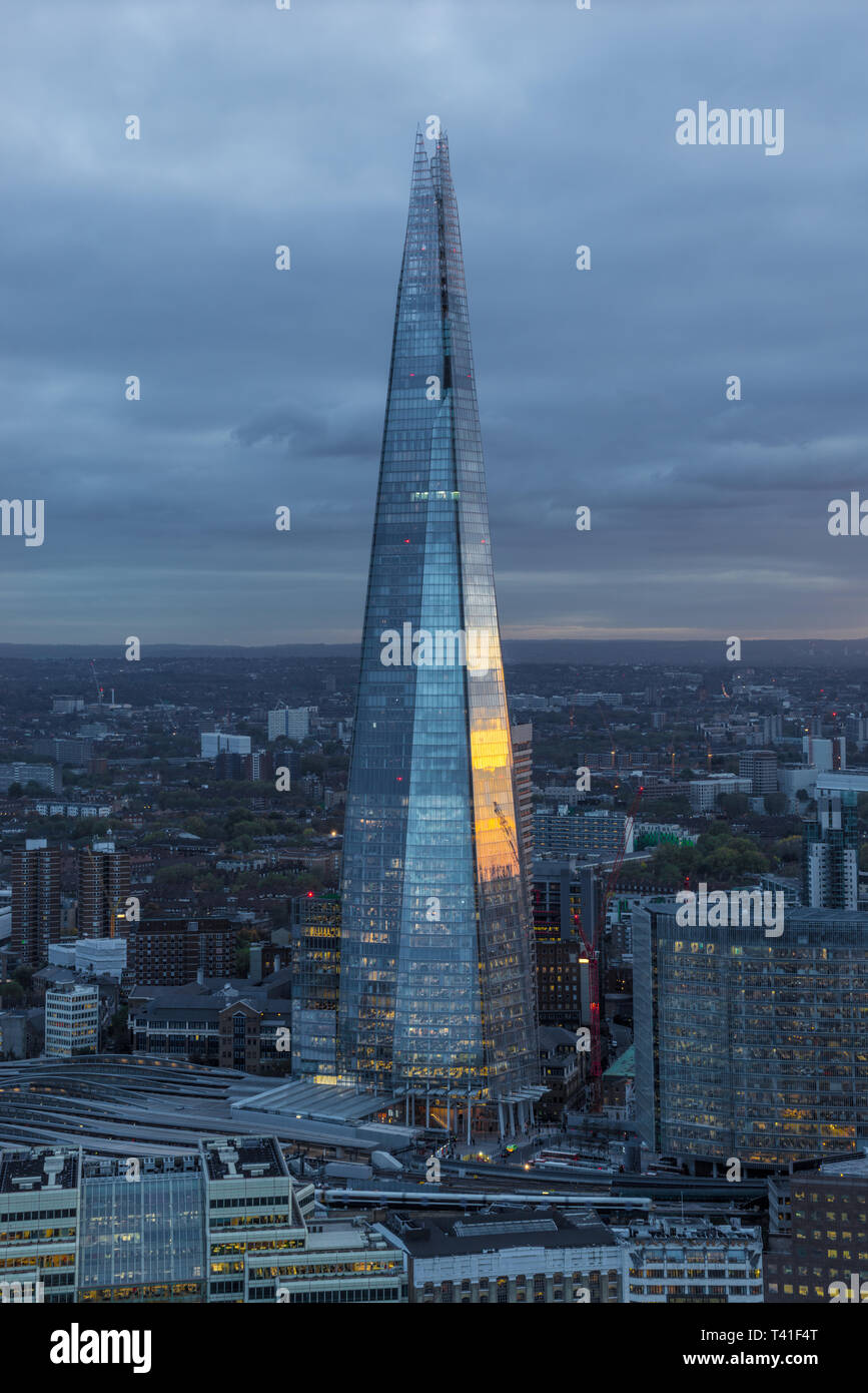 The Shard at dusk, London UK Stock Photo - Alamy