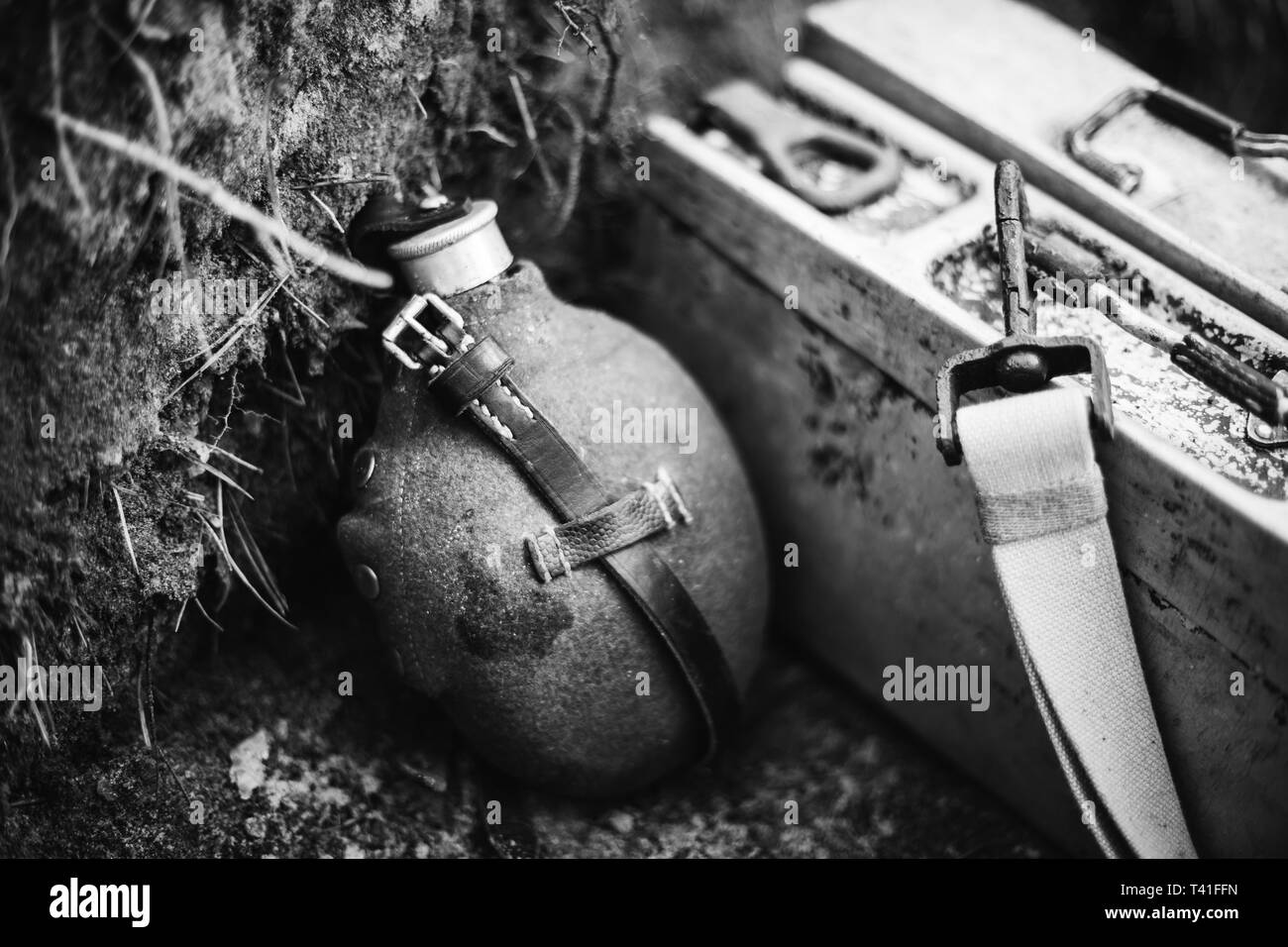 Old German Wehrmacht Times Of World War II Vintage Flask And Box of ...