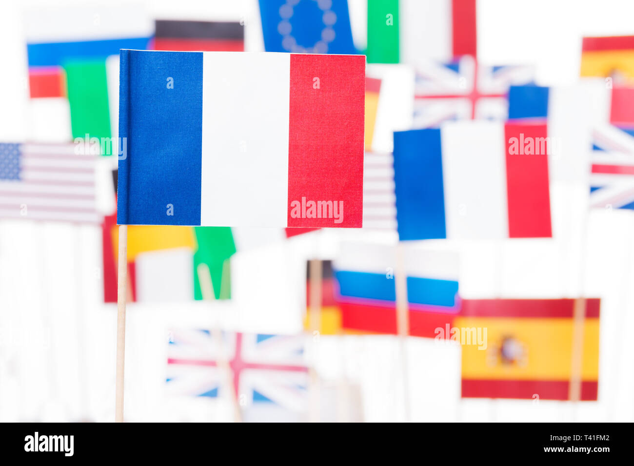 French flag against flags of EU member-states Stock Photo - Alamy