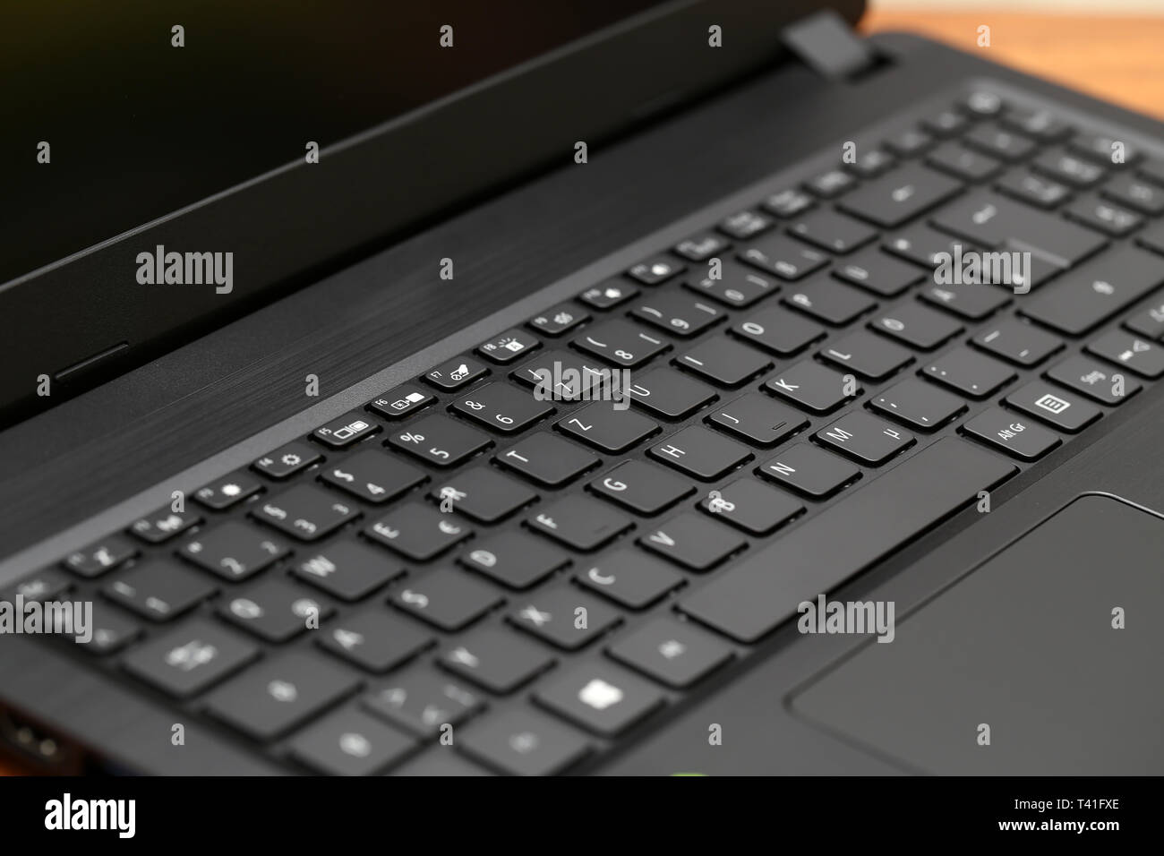 Black Modern Laptop Keyboard Close Up High Resolution Stock Photography ...