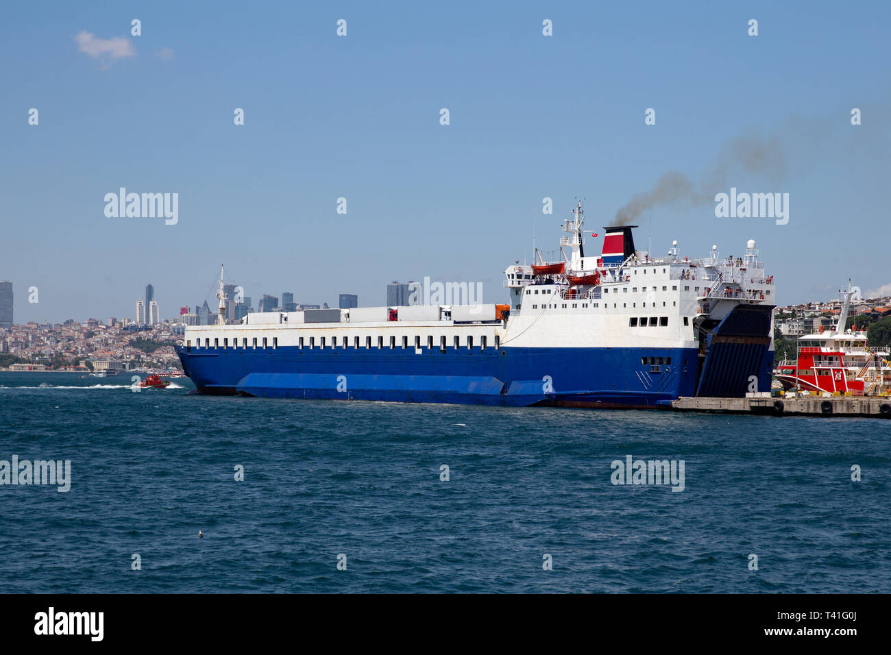 Roro Ship is loading in a Port Stock Photo - Alamy